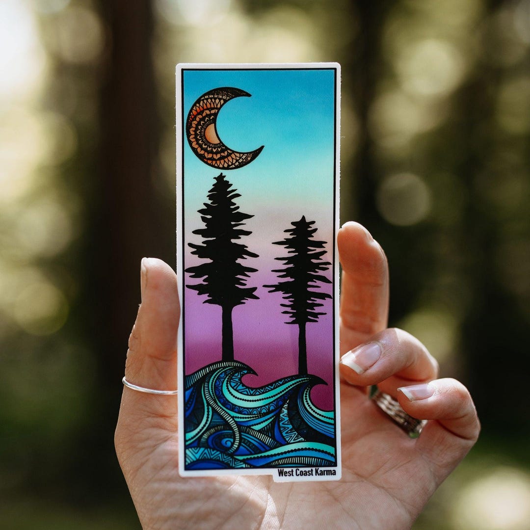 Sunset Waves Sticker - Etsy