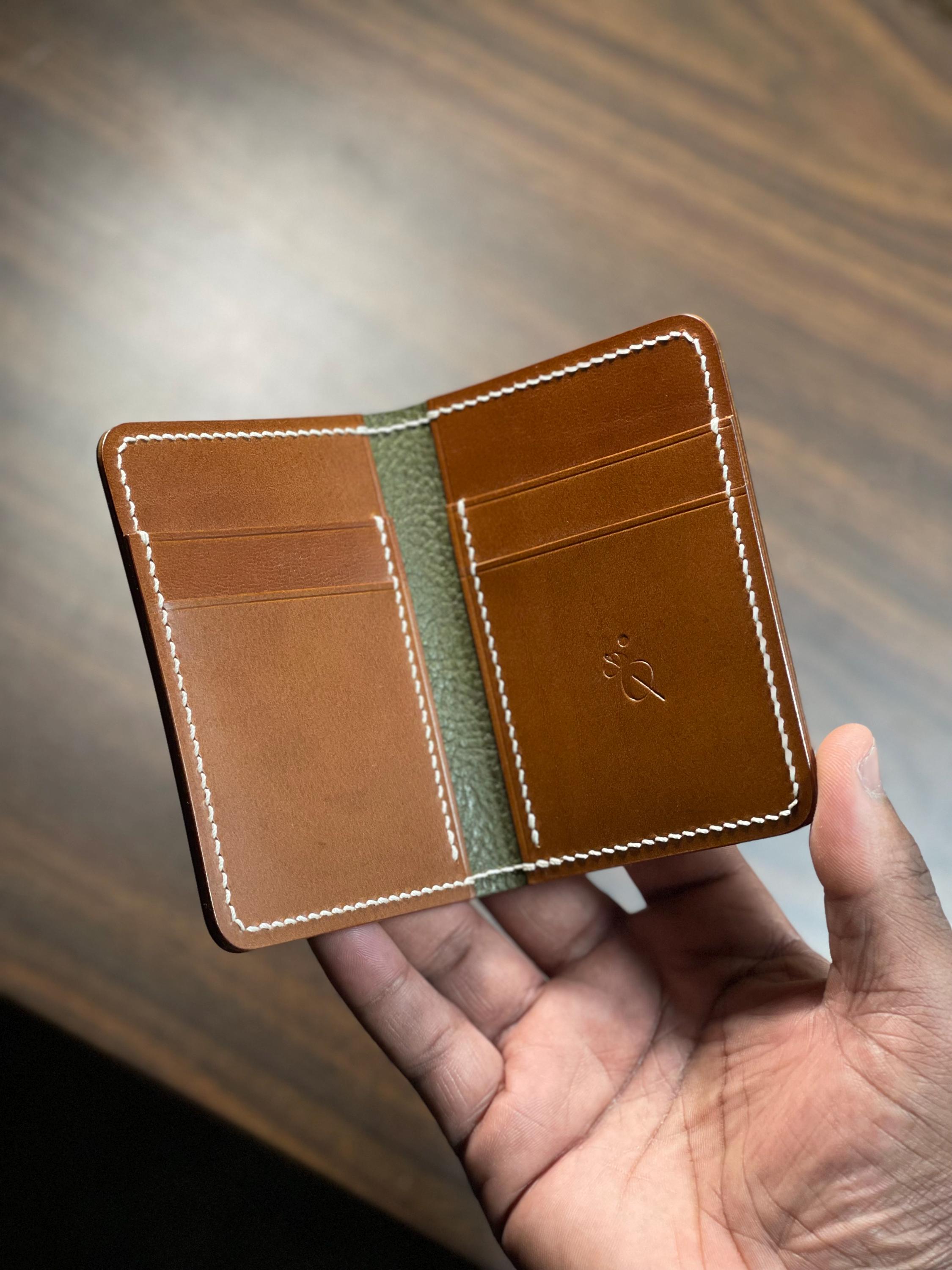 Vertical Bifold Wallet - Build Your Own Leather Wallet, Handmade Custom ...