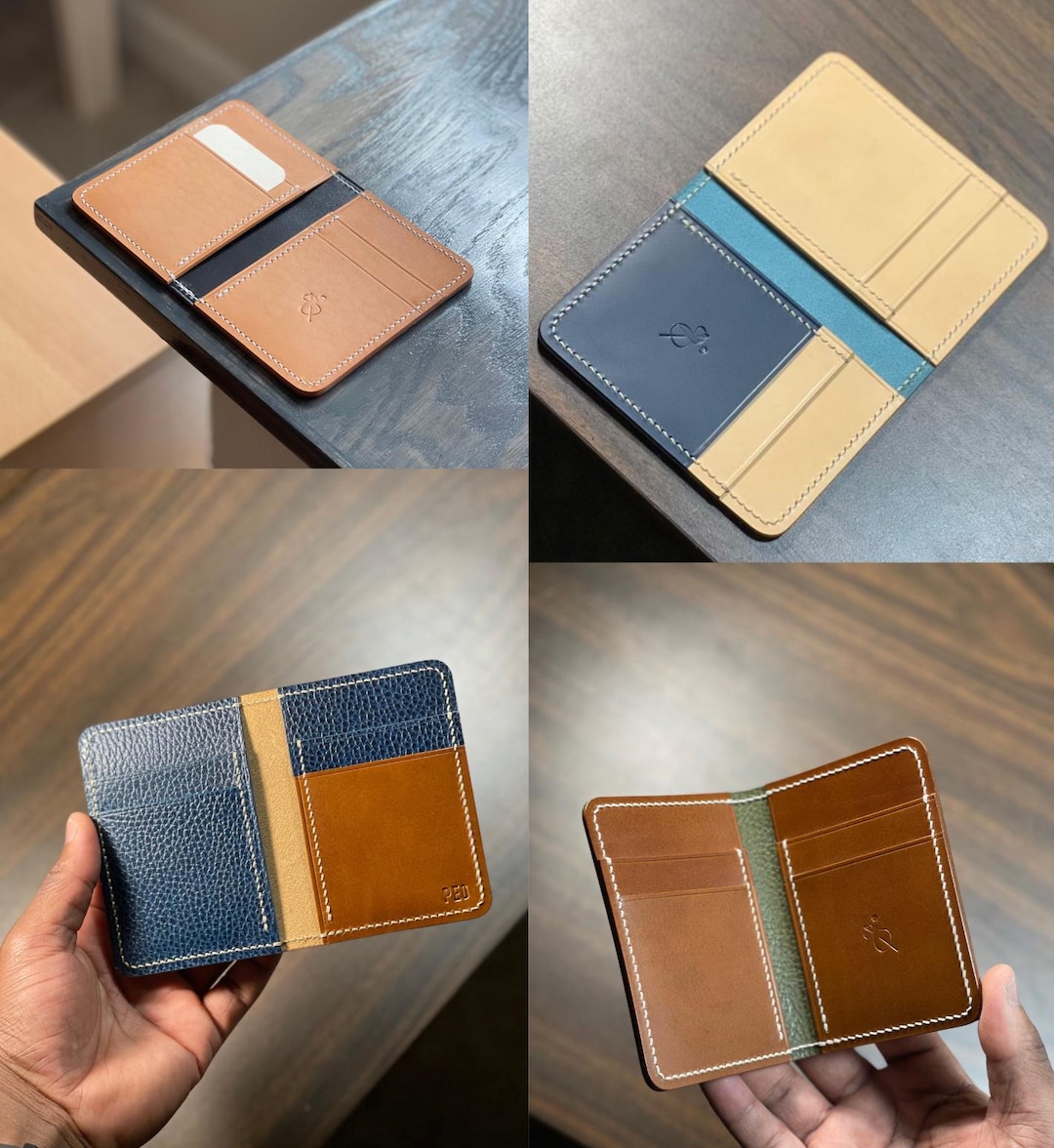 Vertical Bifold Wallet - Build Your Own Leather Wallet, Handmade Custom ...