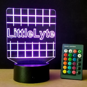 Personalized CUSTOM Multi-color Laser Engraved Edge Lit LED Acrylic ...