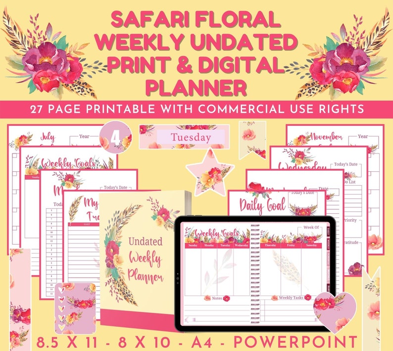 Safari Planner Digital - Etsy