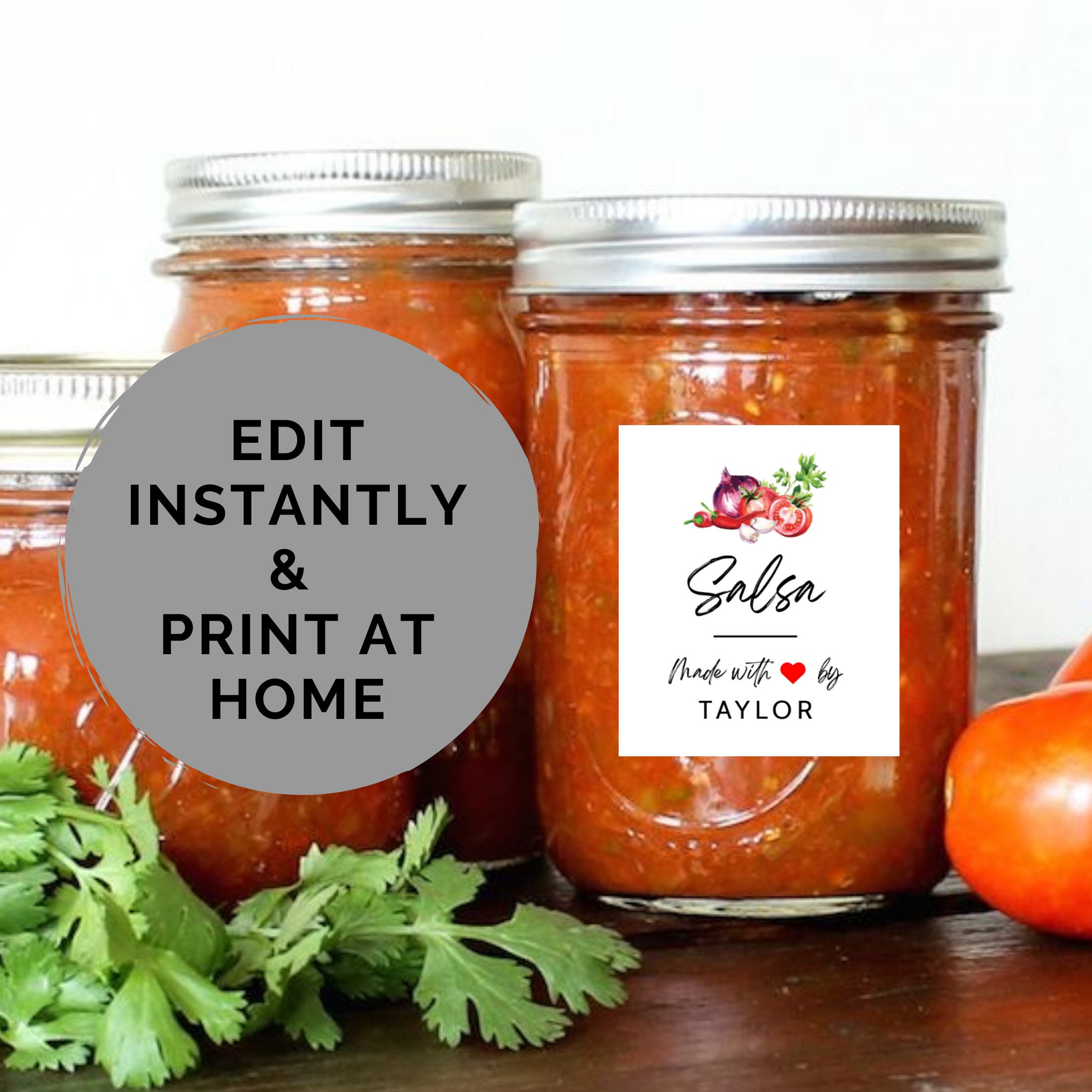 Customizable Salsa Jar Stickers 2x2 Square Labels - Etsy