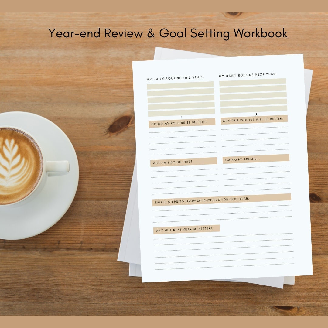 Year-end Review & Goal Setting Workbook | Reselling Business Mercari ...