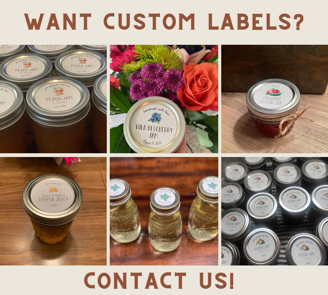 Blueberry Syrup Jar Labels 2" Square Canning Stickers (digital Download ...