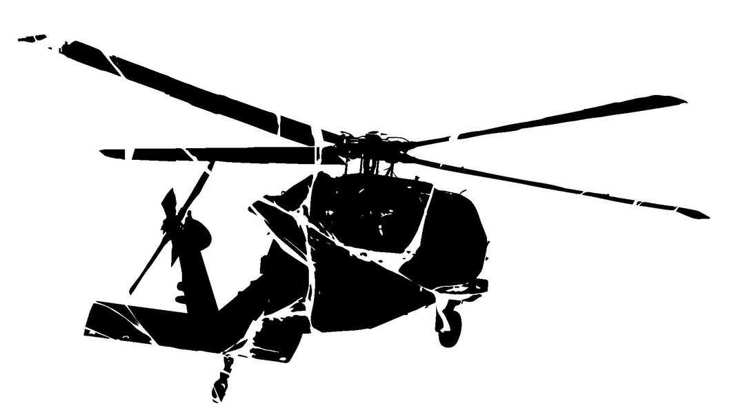Blackhawk Helicopter SVG and PNG Clip Art. Grunge Variation - Etsy