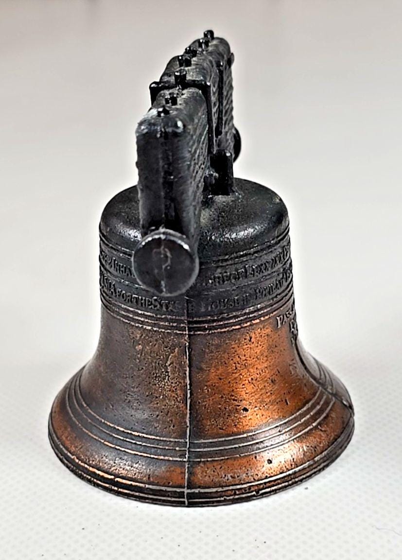 Vintage Mini Liberty Bell Figurine Patriotic Travel Souvenir USA ...