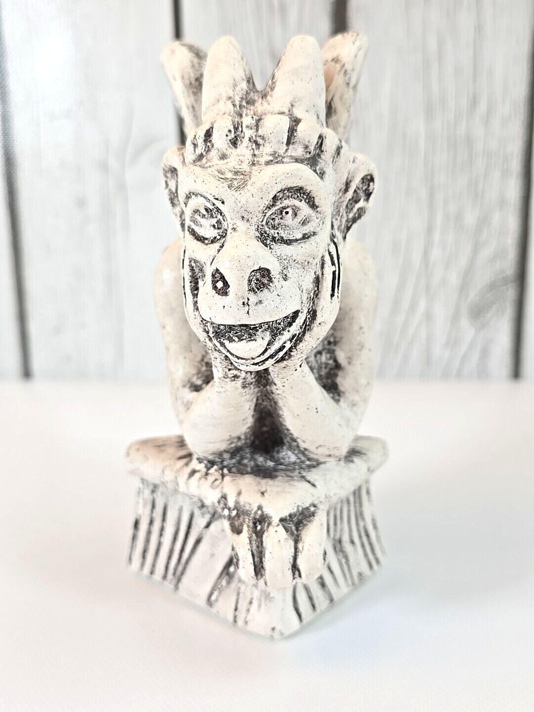 Vintage Gothic Winged Gargoyle Statue 6in Tongue Out Carved Figure ...