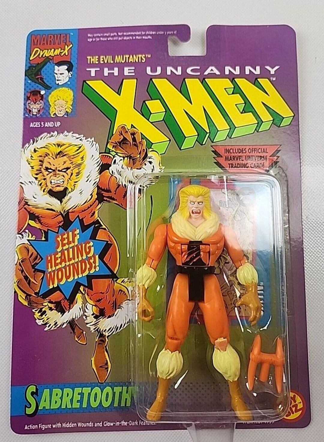 The Uncanny X-men Sabertooth 5 Marvel Action Figure 1992 Toy Biz 4939 ...