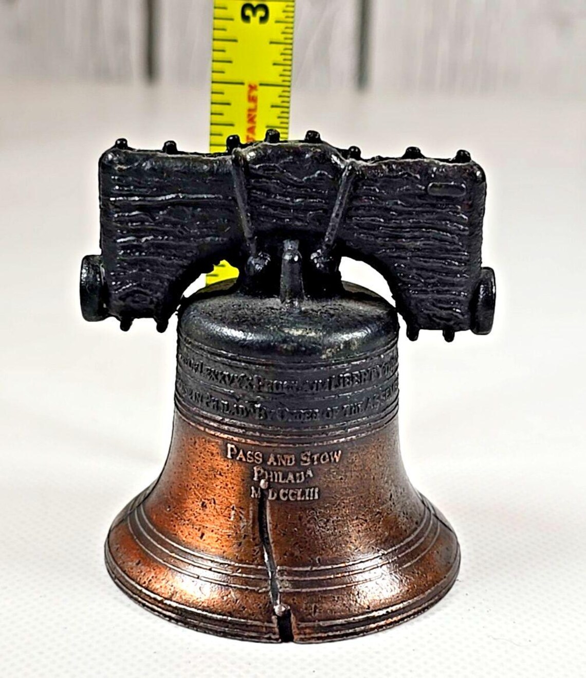 Vintage Mini Liberty Bell Figurine Patriotic Travel Souvenir USA ...