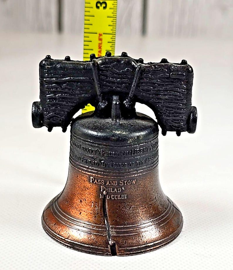 Vintage Mini Liberty Bell Figurine Patriotic Travel Souvenir USA ...