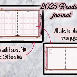 2025 Digital Books Reading Journal | With Book Rating Stickers - Etsy