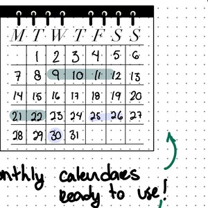 Printable and Digital Date Stickers Mini Calendars and Date Stamps ...