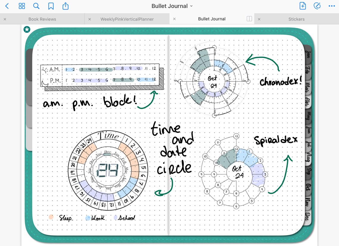 Time Tracking Stickers or Stamps Perfect for Digital Planners - Etsy ...