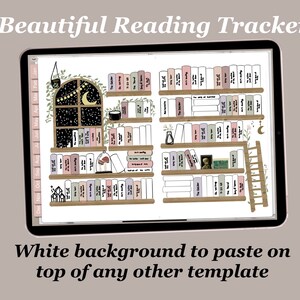 Bookshelf Reading Tracker, PNG Stickers TBR Tracker Book , Journal Book ...