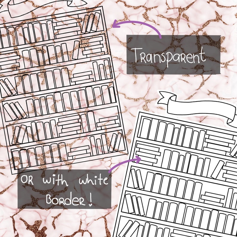 Bookshelf Reading Tracker Printable TBR Tracker Shelf Bullet | Etsy