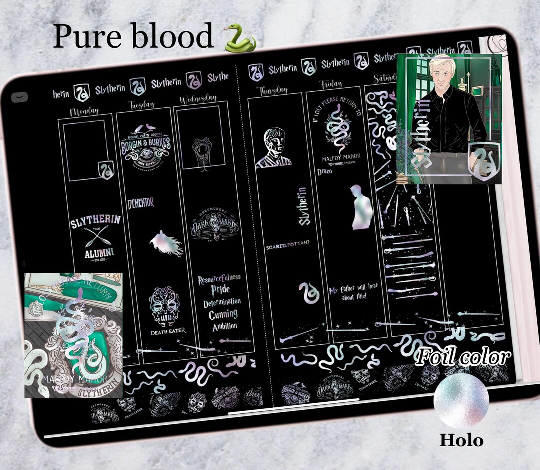 Pure Blood Digital Foil Bundle in Holo | PNG Transparent Digital ...