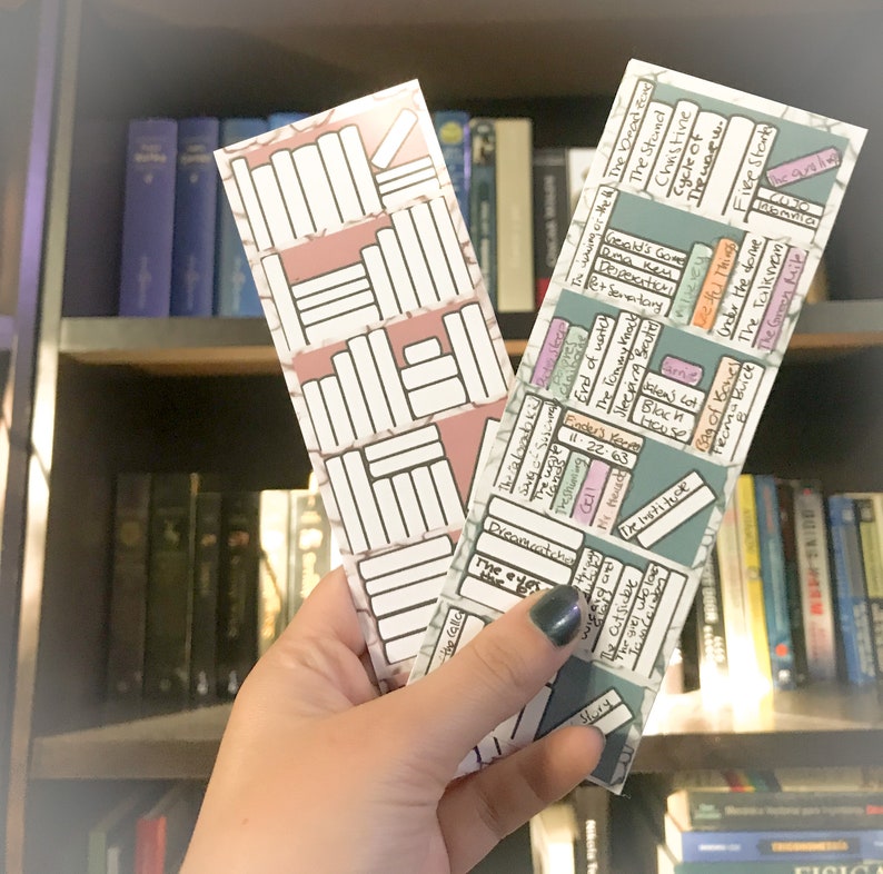 Bookshelf Tracker Bookmark book Tracker Bookmark Printable - Etsy