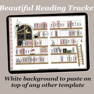 Bookshelf Reading Tracker, PNG Stickers TBR Tracker Book , Journal Book ...