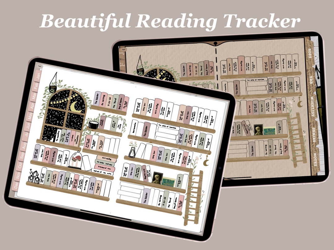 Bookshelf Reading Tracker, PNG Stickers TBR Tracker Book , Journal Book ...
