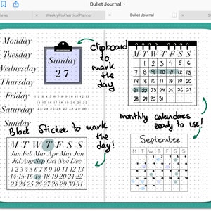 Printable and Digital Date Stickers Mini Calendars and Date Stamps ...