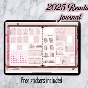2025 Digital Books Reading Journal | With Book Rating Stickers - Etsy