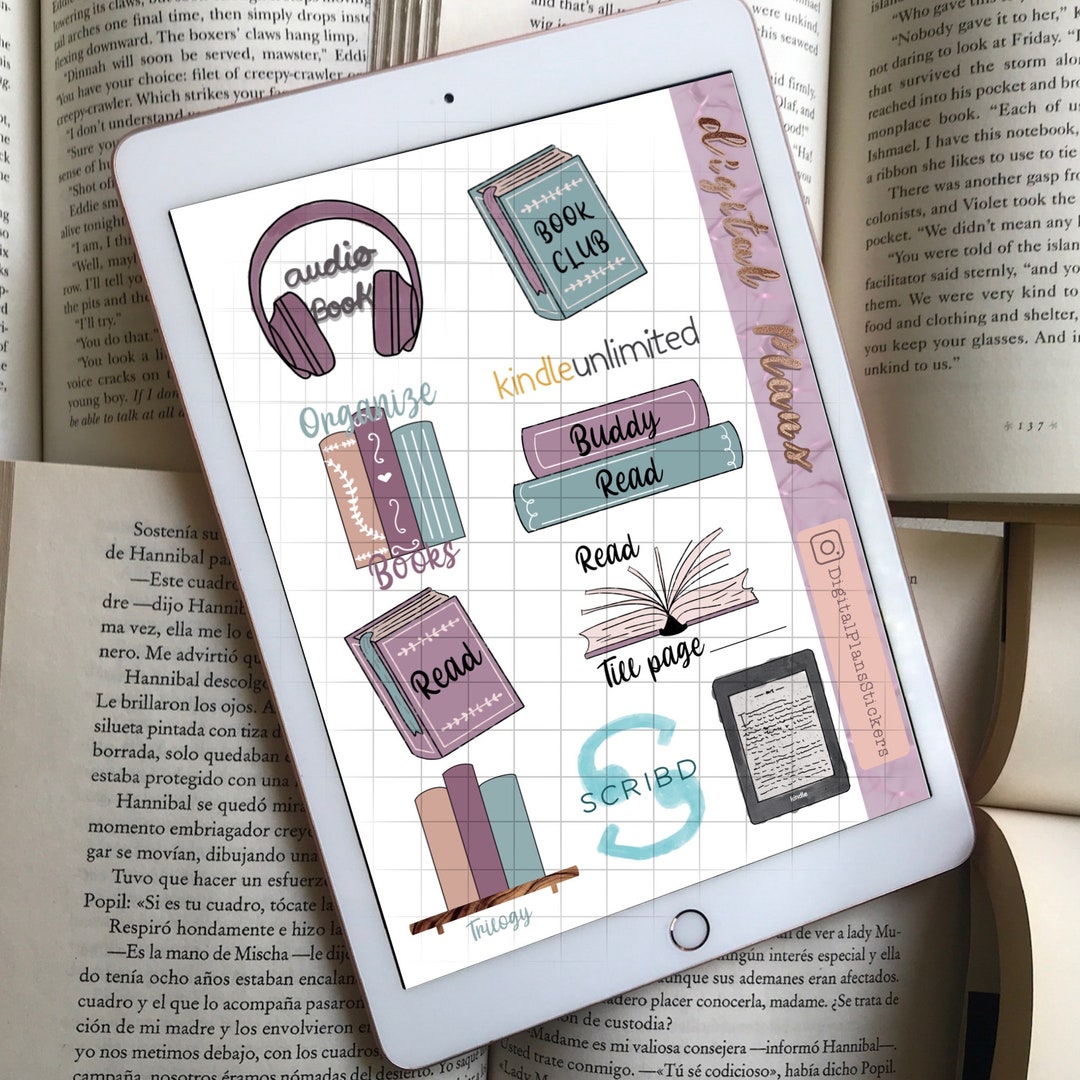 Digital Reading Stickers for Planners Book Tracker Sticker Perfect for ...