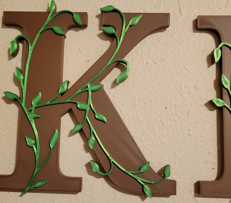 Forest Ivy Vine Letters | Woodland Nature Nursery Decor | Custom Plant ...