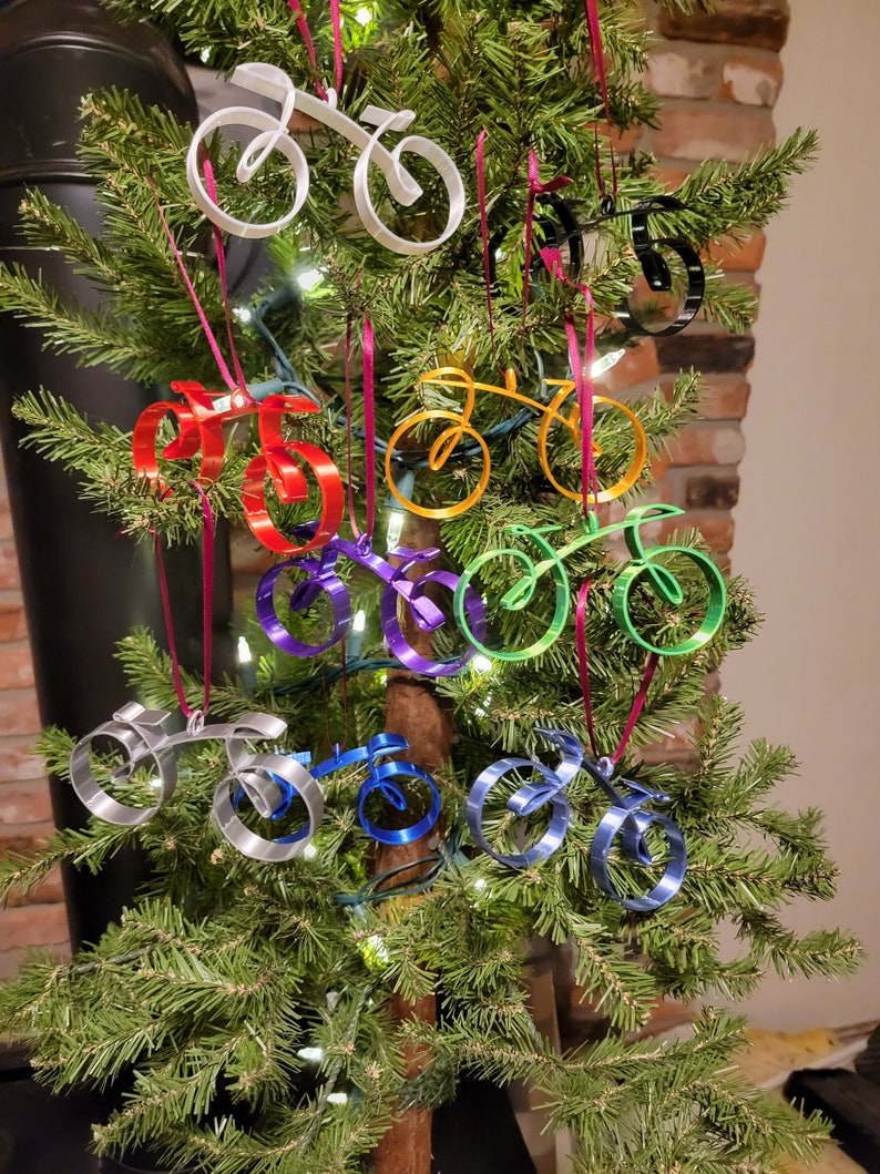 Bicycle Christmas Tree Ornament Minimalist Design | Tree Branch Bike ...