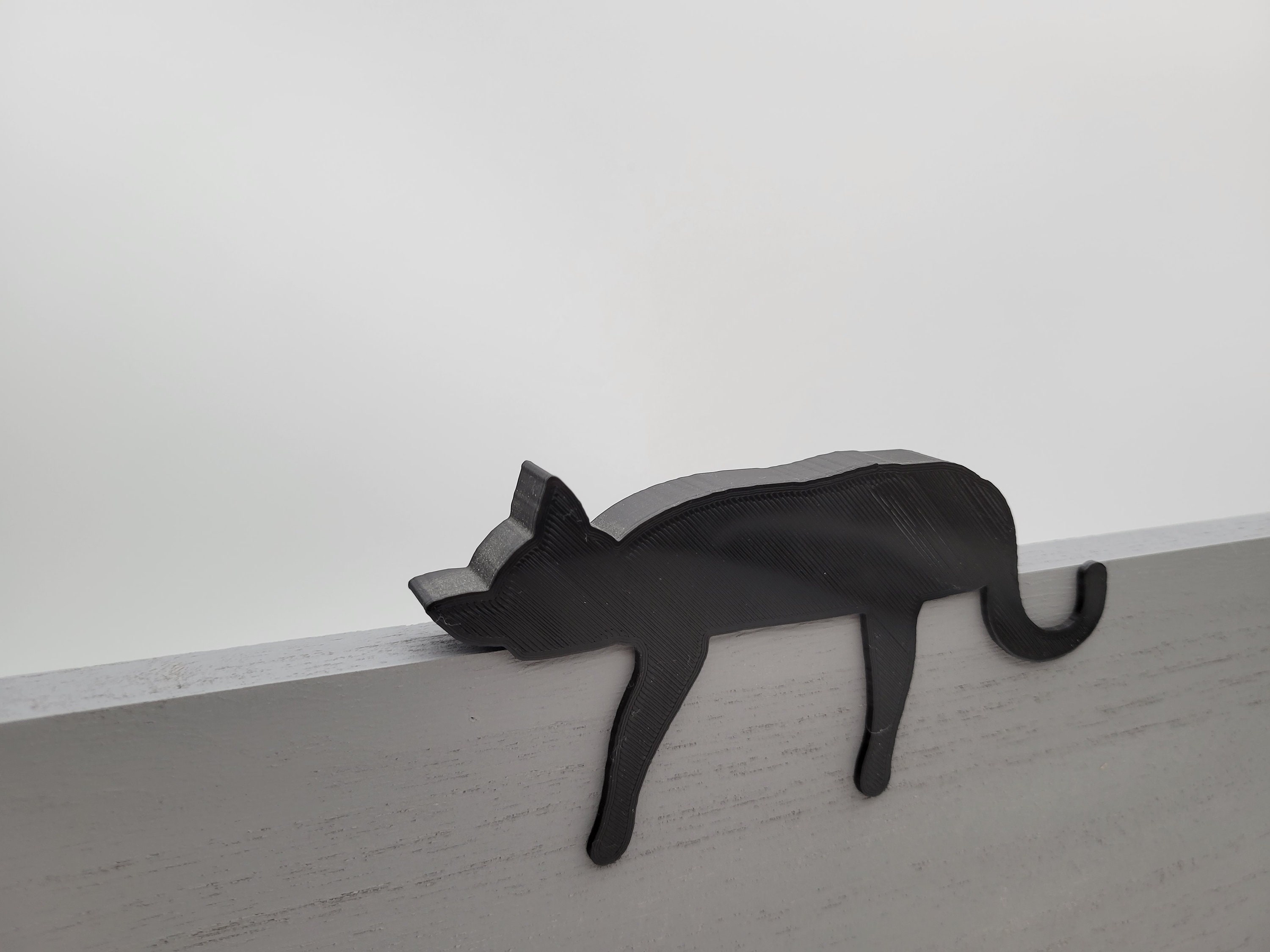 Cute Lazy Cat 2d Silhouette Home Decor Art Picture Frame Topper, Desk ...