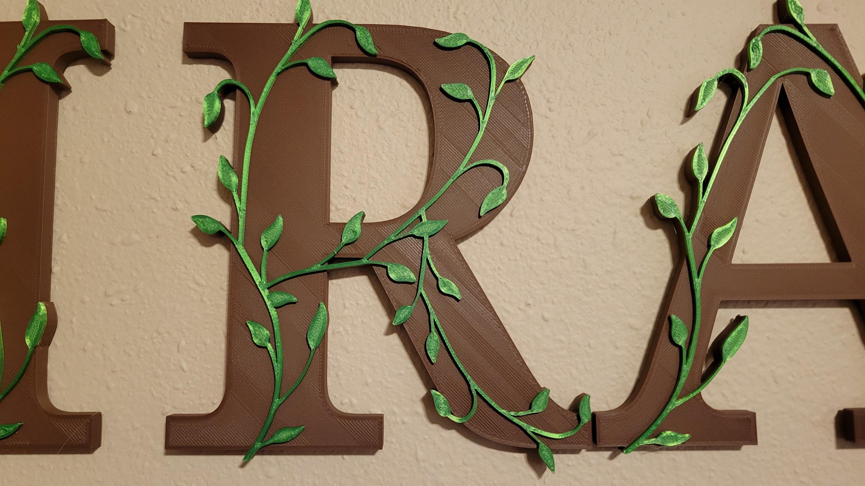 Forest Ivy Vine Letters | Woodland Nature Nursery Decor | Custom Plant ...