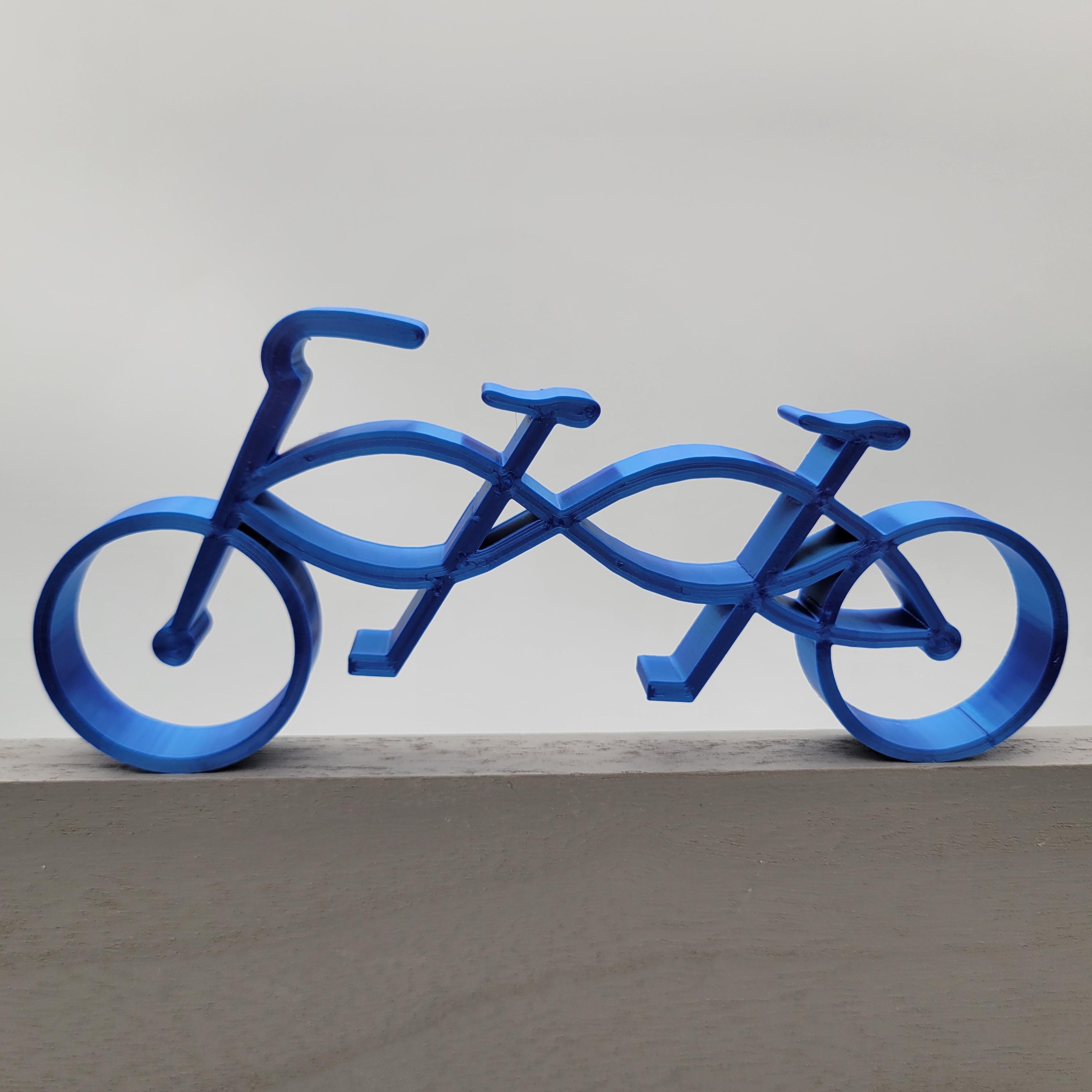 Artistic Tandem Bicycle Minimalist Art Piece | Bike Statue Decoration ...
