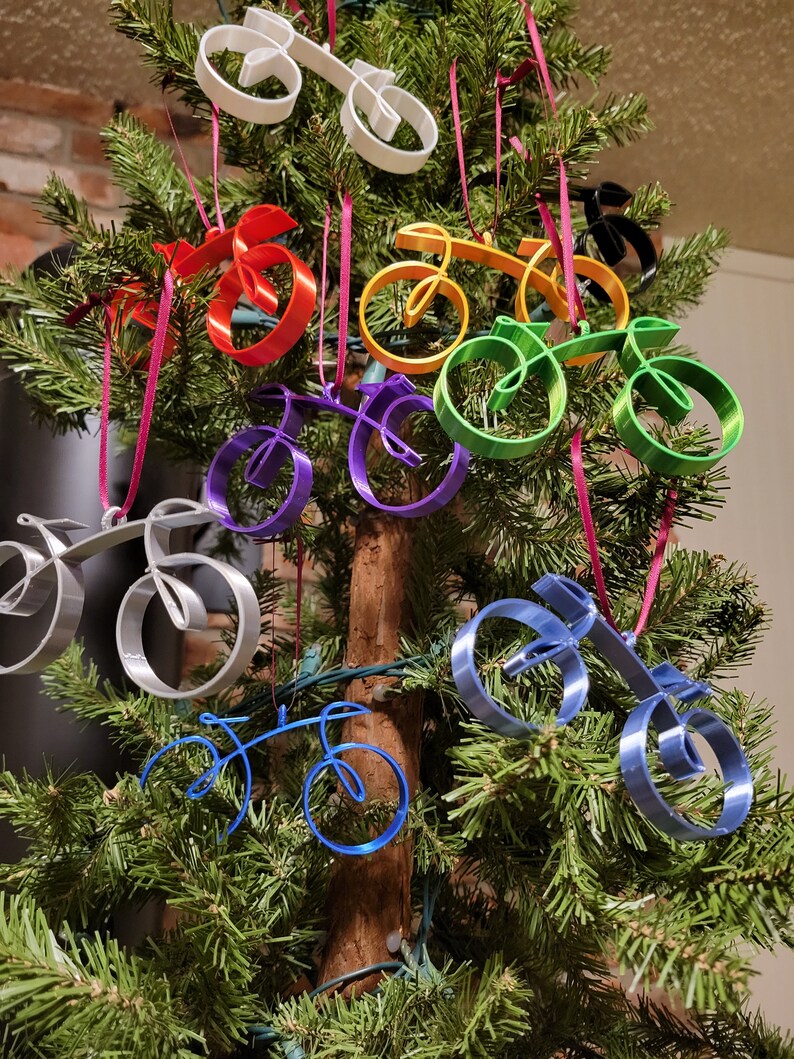 Bicycle Christmas Tree Ornament Minimalist Design | Tree Branch Bike ...