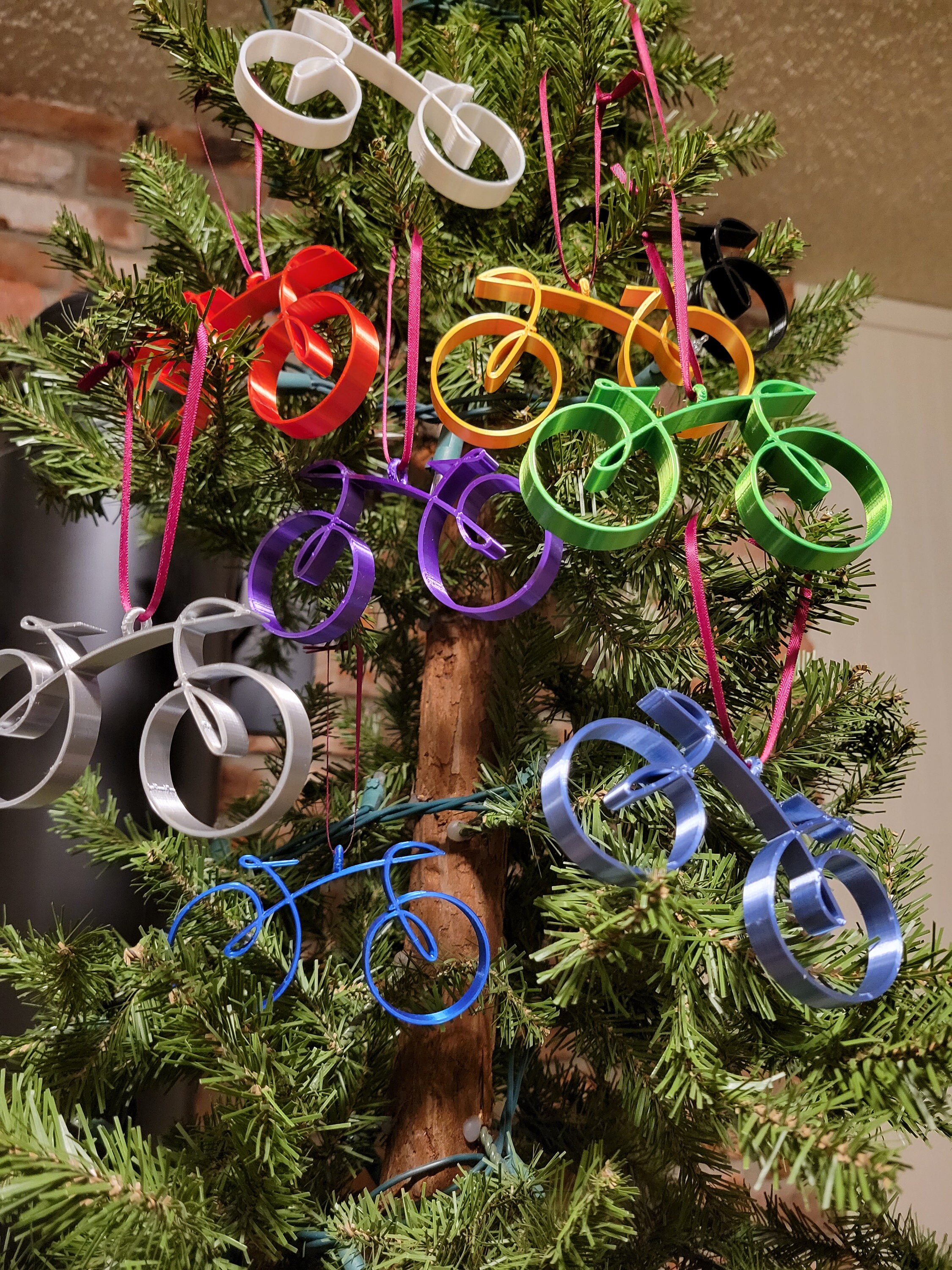 Bicycle Christmas Tree Ornament Minimalist Design | Tree Branch Bike ...
