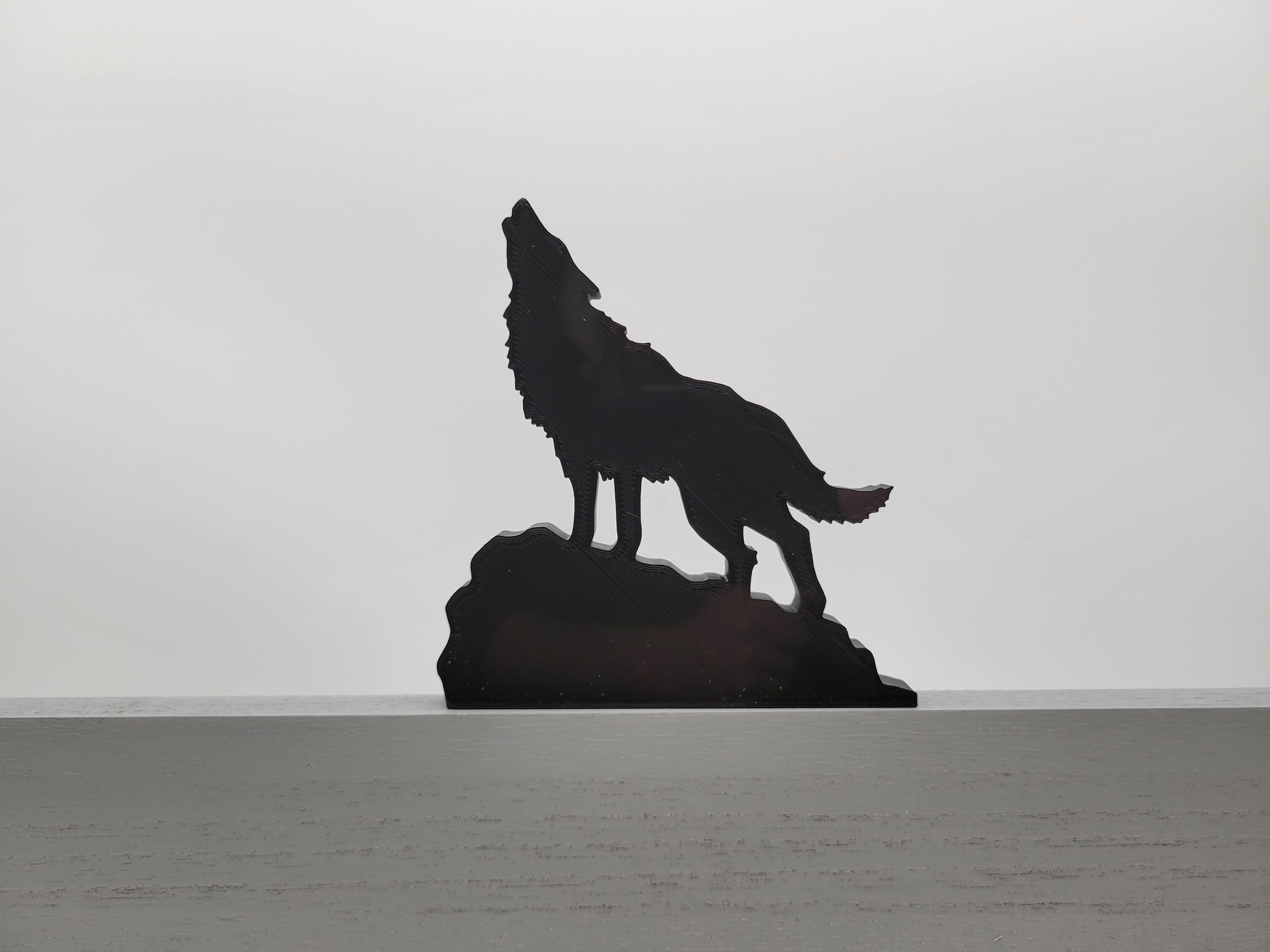 Howling Wolf or Husky 2d Silhouette Home Decor Art | Picture Frame ...