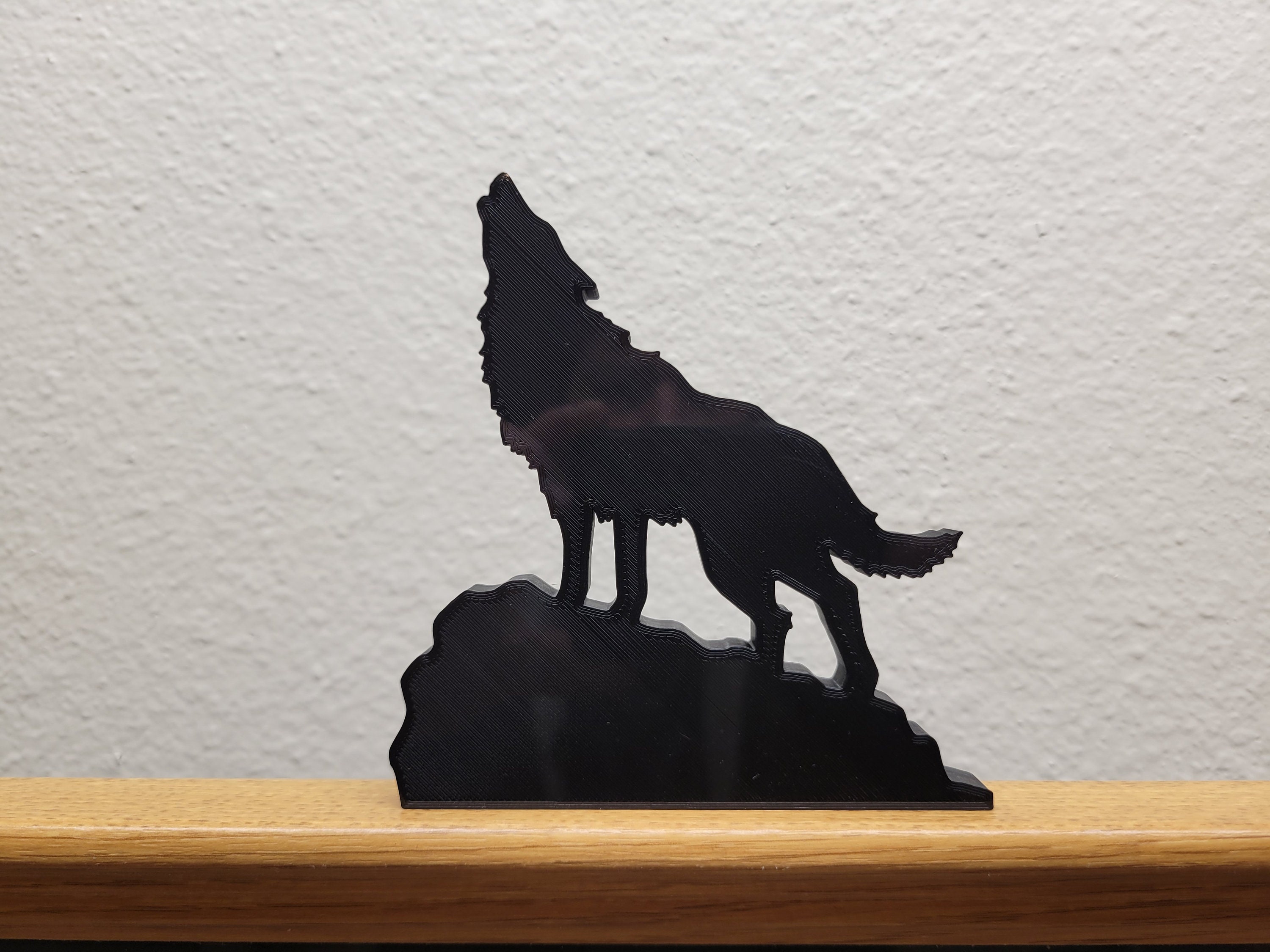 Howling Wolf or Husky 2d Silhouette Home Decor Art Picture Frame Topper ...