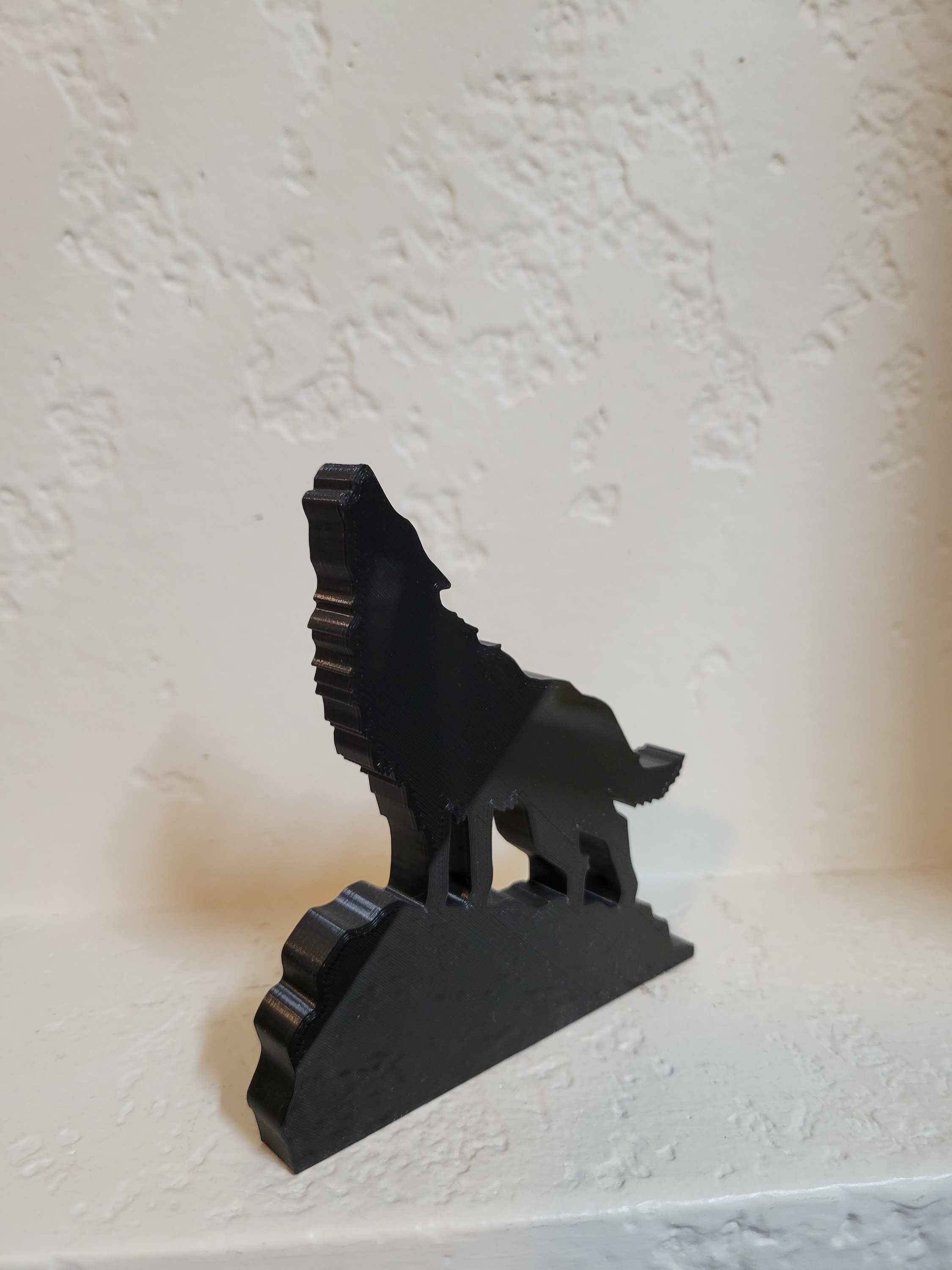 Howling Wolf or Husky 2d Silhouette Home Decor Art Picture Frame Topper ...