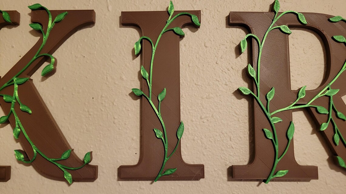 Forest Ivy Vine Letters | Woodland Nature Nursery Decor | Custom Plant ...
