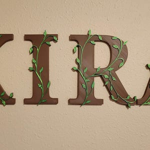 Forest Ivy Vine Letters | Woodland Nature Nursery Decor | Custom Plant ...