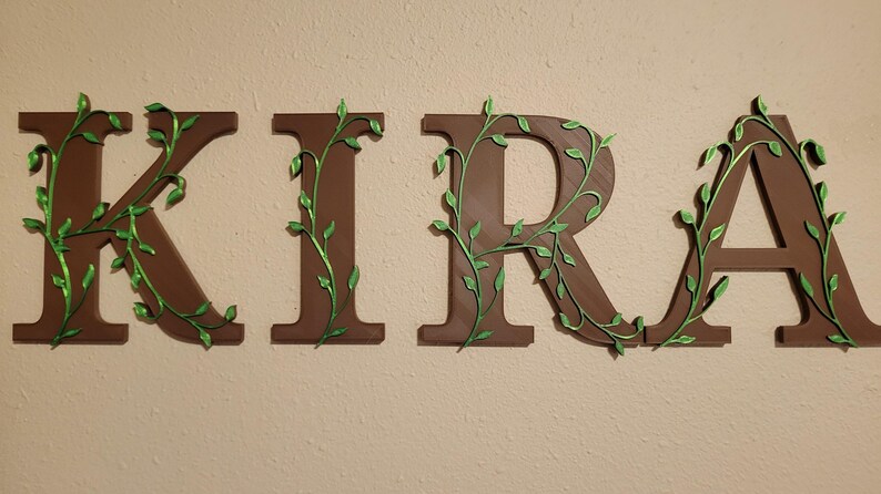 Forest Ivy Vine Letters | Woodland Nature Nursery Decor | Custom Plant ...