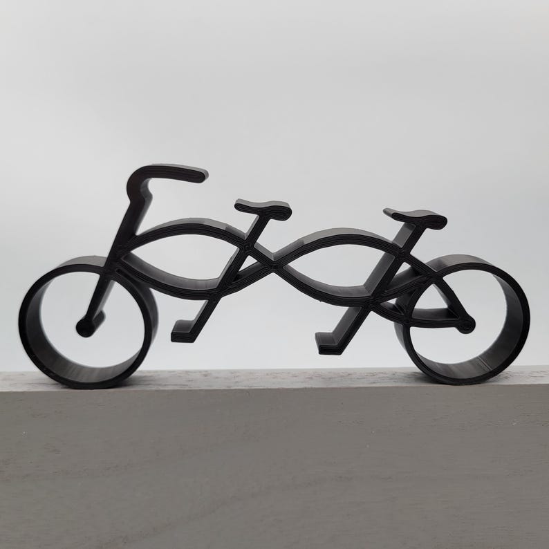 Artistic Tandem Bicycle Minimalist Art Piece | Bike Statue Decoration ...
