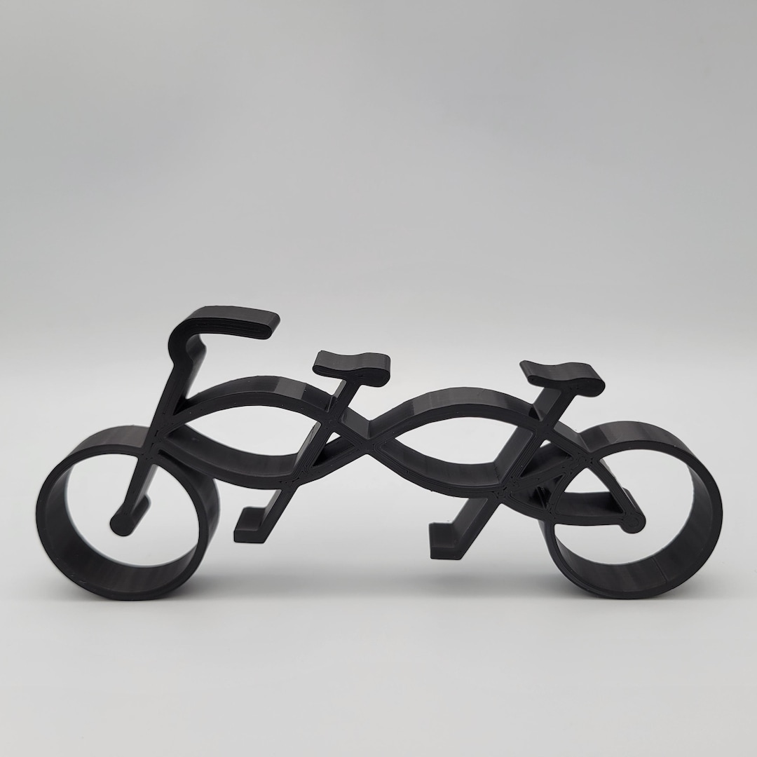 Artistic Tandem Bicycle Minimalist Art Piece | Bike Statue Decoration ...