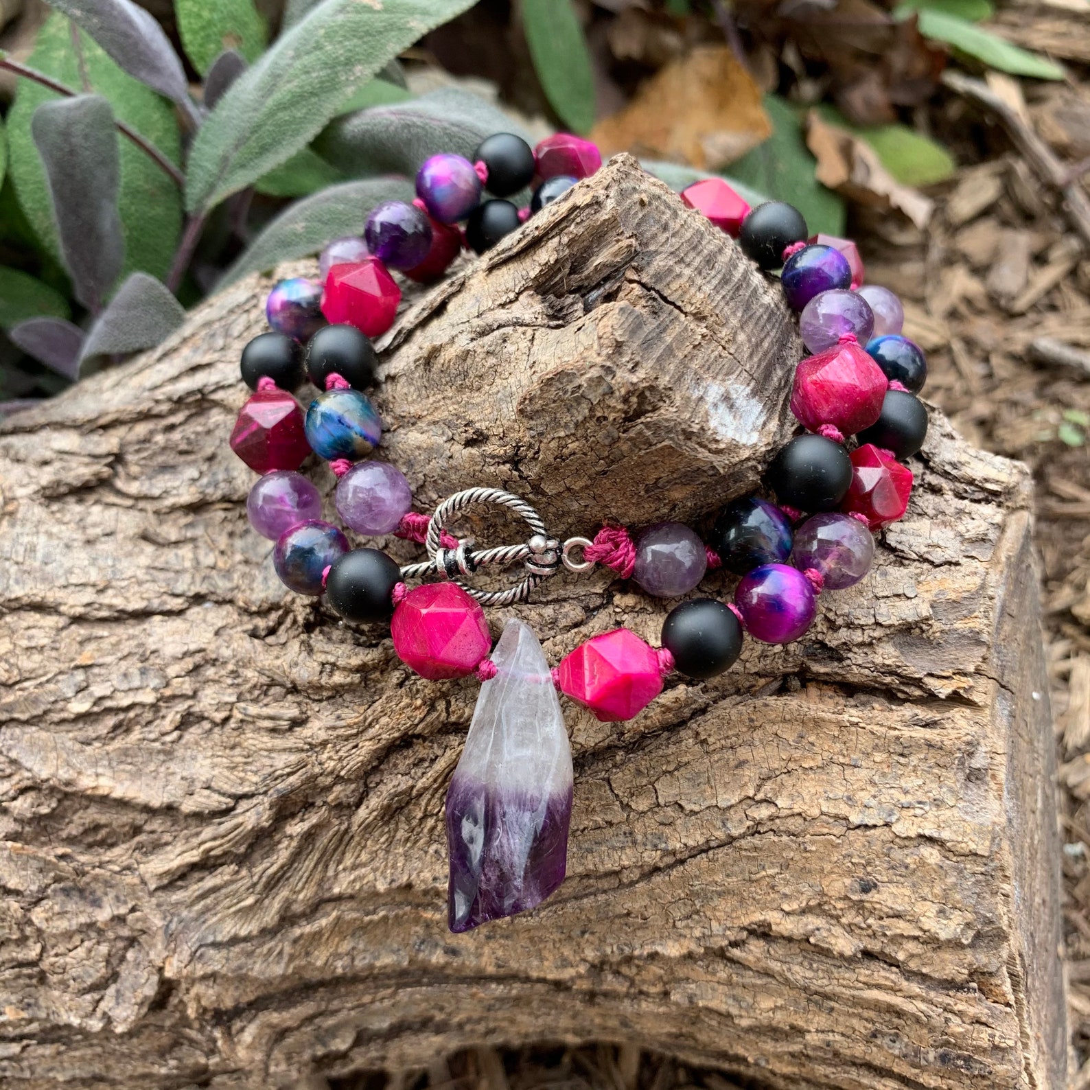 Amethyst Onyx Galaxy Tiger Eye Pink Tiger Eye Gemstone - Etsy