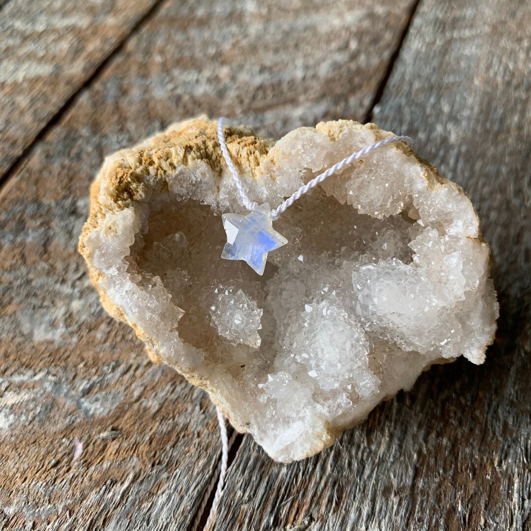 Rainbow Moonstone Mini Star- Tiny Trinket Mini Pendant - Drop Stone ...