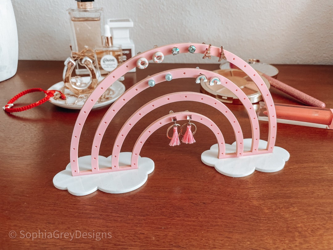 Rainbow Earring Stand, Earring Organizer, Gift for Girls, Gifts Under ...