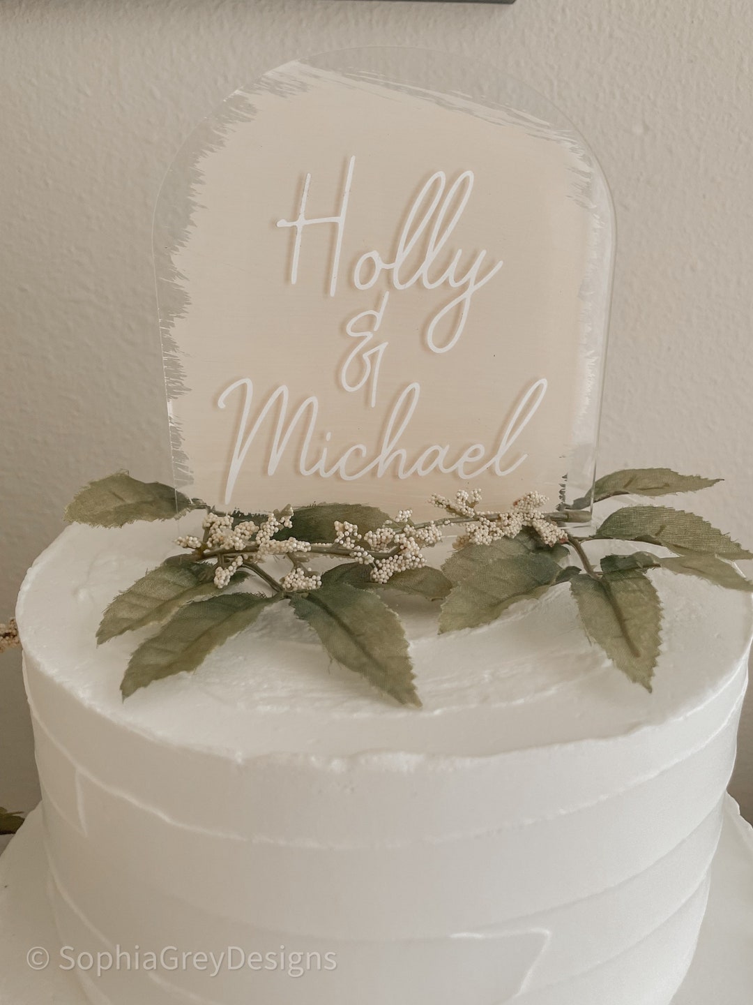 Wedding Arch Cake Topper, Customizable Arch Cake Topper, Cake Topper ...