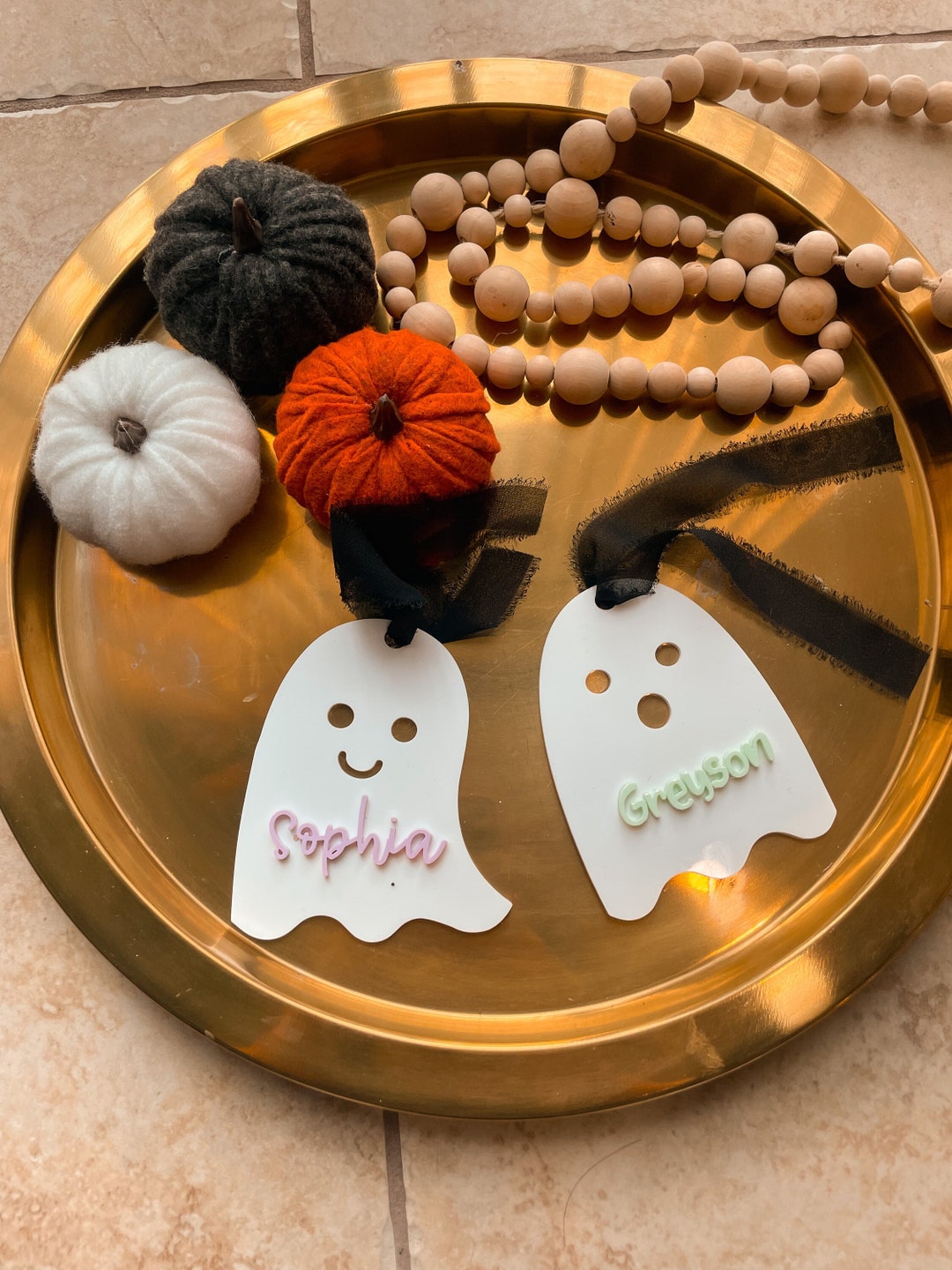 Ghost Name Tag, Halloween Name Tag, Boo Basket Tag, Trick or Treat Bag ...