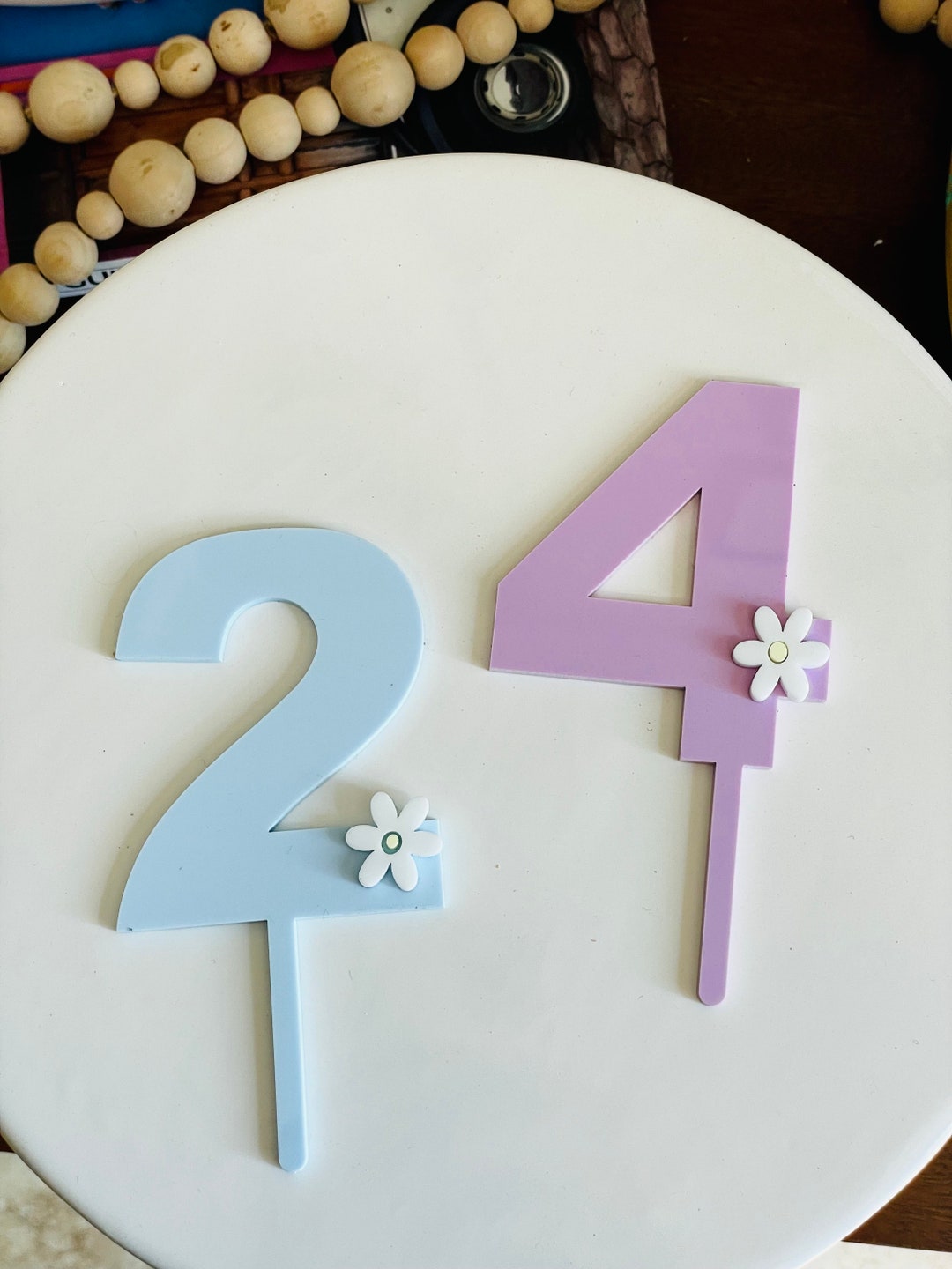 Daisy Number Cake Topper, Age Cake Topper, Number Cake Topper, Reusable ...