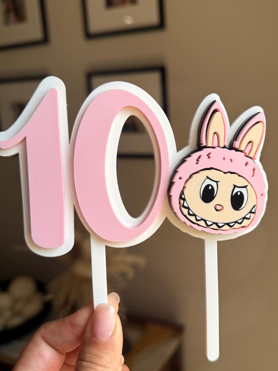 Labubu Cake Topper, Labubu Birthday Cake Topper, Monster Birthday Cake ...