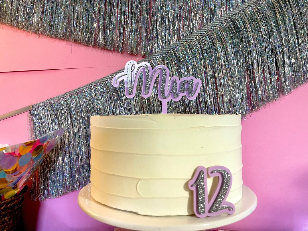 Double Layer Cake Topper, Plastic Cake Topper, Wedding Cake Topper ...