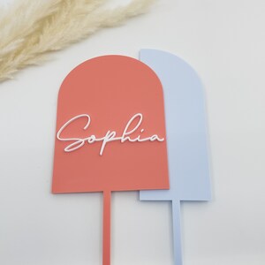 Arch Cake Topper, Pastel Acrylic Cake Topper, Birthday Cake Topper ...